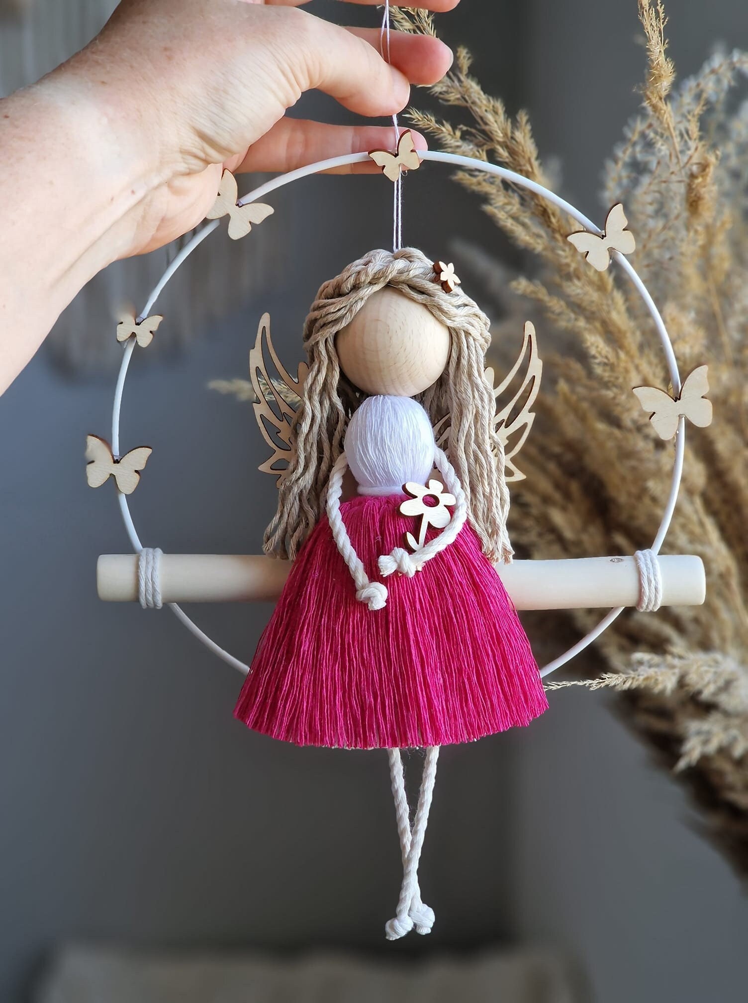 Personalized Macrame Angel/ Guardian Angel/ Newborn Gift/ - Etsy