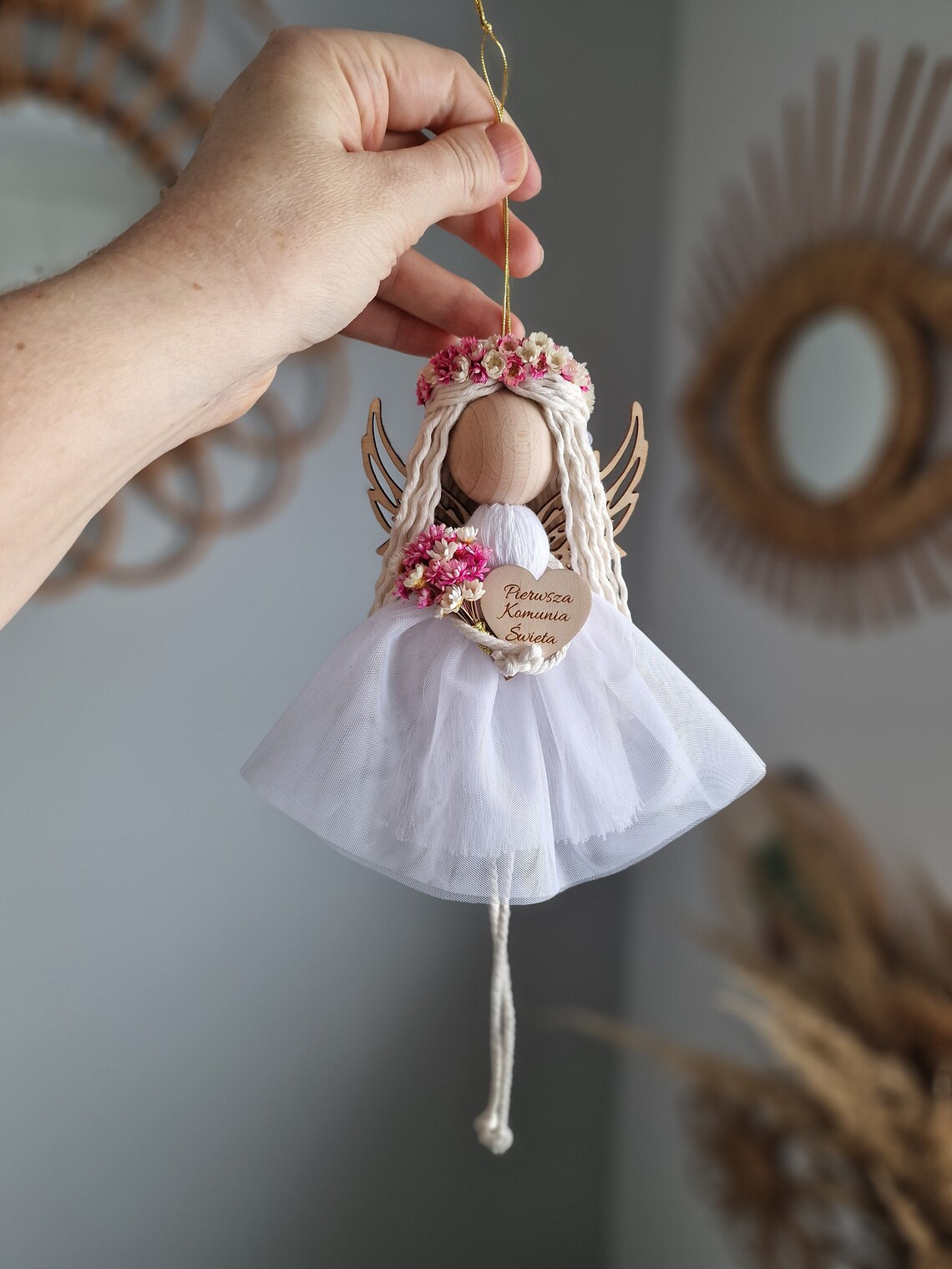 Macrame Doll, Macrame Angel, Angel Guardian, Giftbox for Douther ...