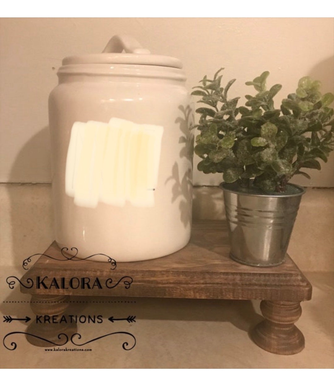 FREE SHIPPING Riser Riser Stand Pedestal Farmhouse Stand Display Wooden ...