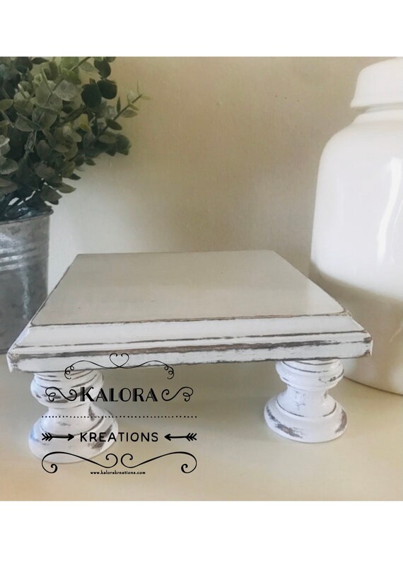 Home & Living FREE SHIPPING Farmhouse Pedestal Stand Square Decorative ...