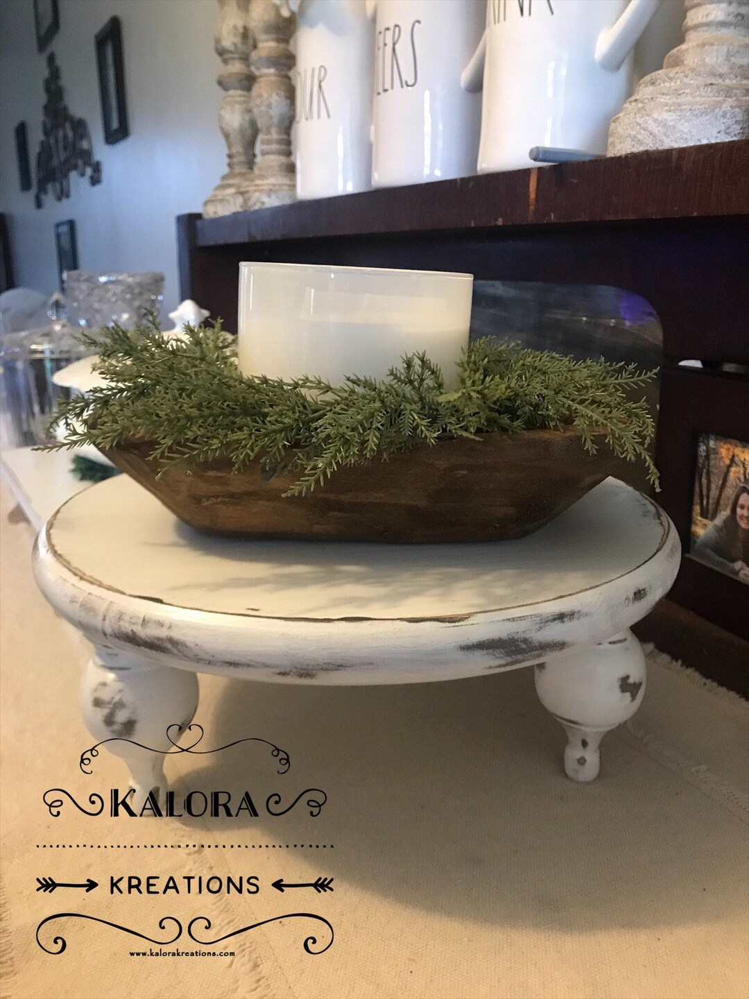 FREE SHIPPING Farmhouse Pedestal Riser Stand, Cake Stand, Rustic Cake ...