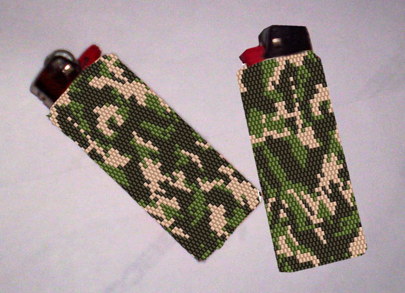 Lighter Cover PATTERN Camo Peyote Stitch | Etsy