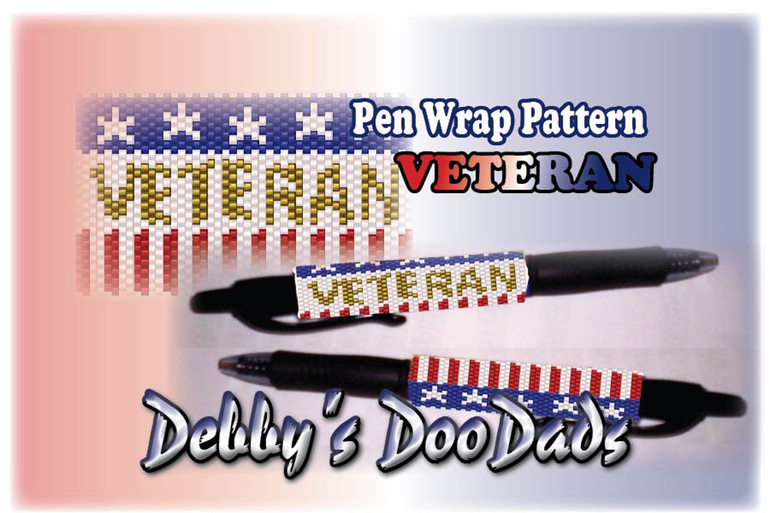Pen Wrap PATTERN Veteran, Peyote Stitch - Etsy