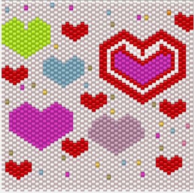 Lighter Cover PATTERN Hearts Peyote Stitch - Etsy
