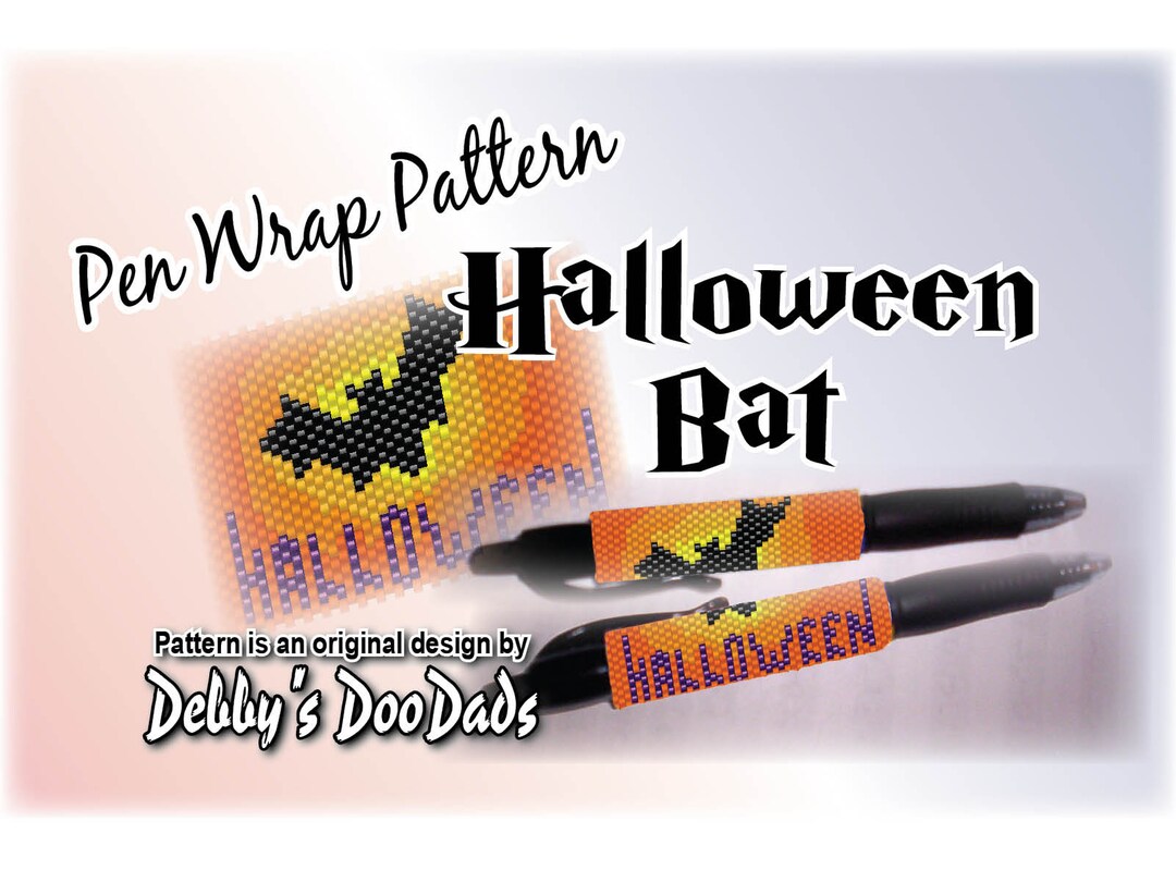 Pen Wrap PATTERN ~ Halloween Bat - Etsy