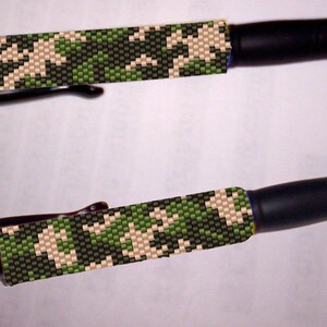 Pen Wrap PATTERN ~ Camo, Peyote Stitch - Etsy