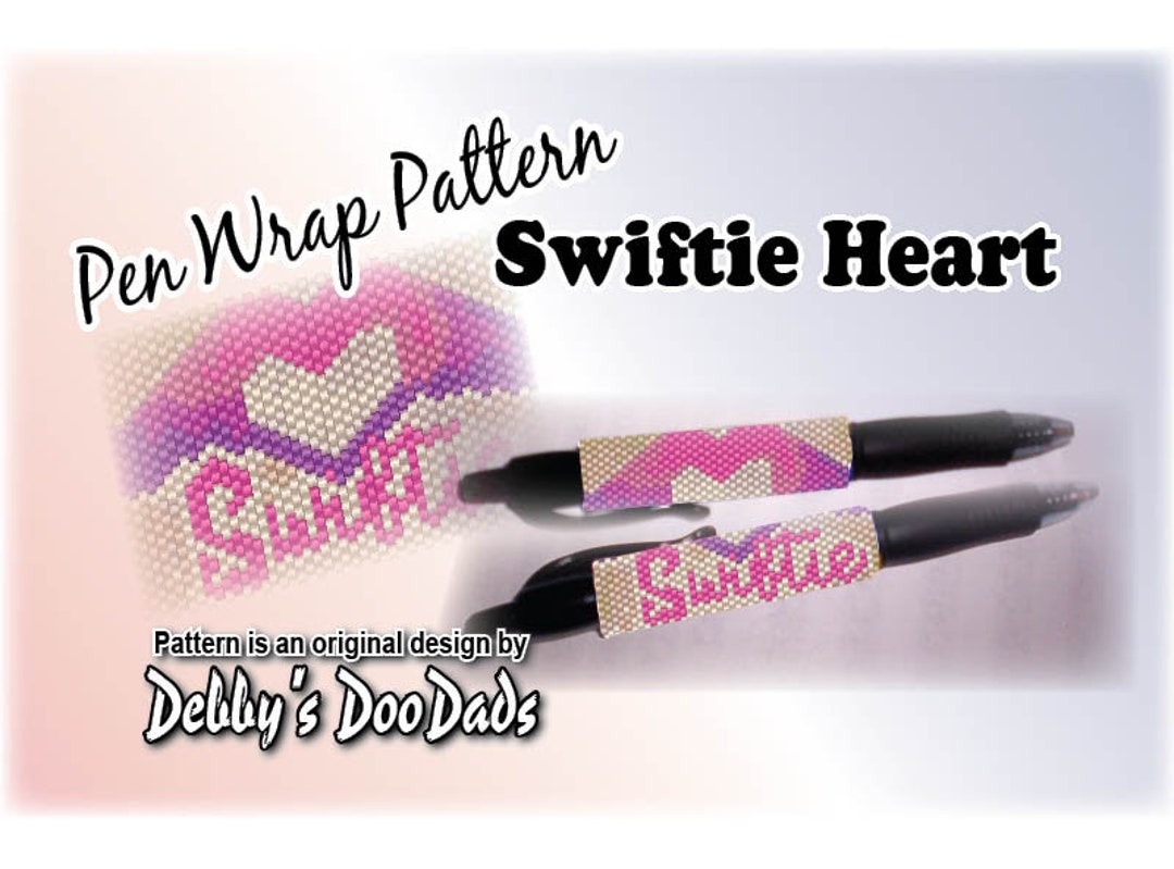 Swiftie Heart Pen Wrap PATTERN - Peyote Stitch - Etsy