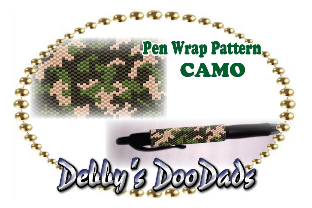 Pen Wrap PATTERN ~ Camo, Peyote Stitch - Etsy