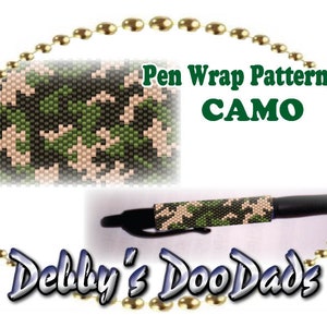 Pen Wrap PATTERN ~ Camo, Peyote Stitch - Etsy