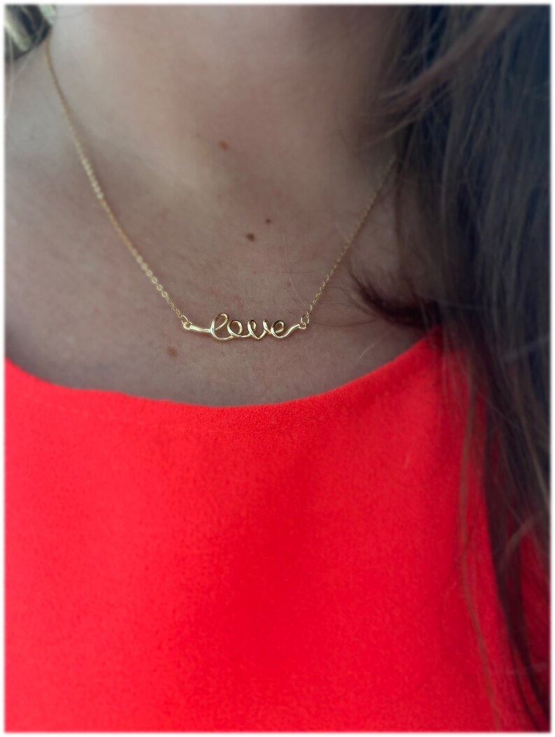 A love for luster red necklace store