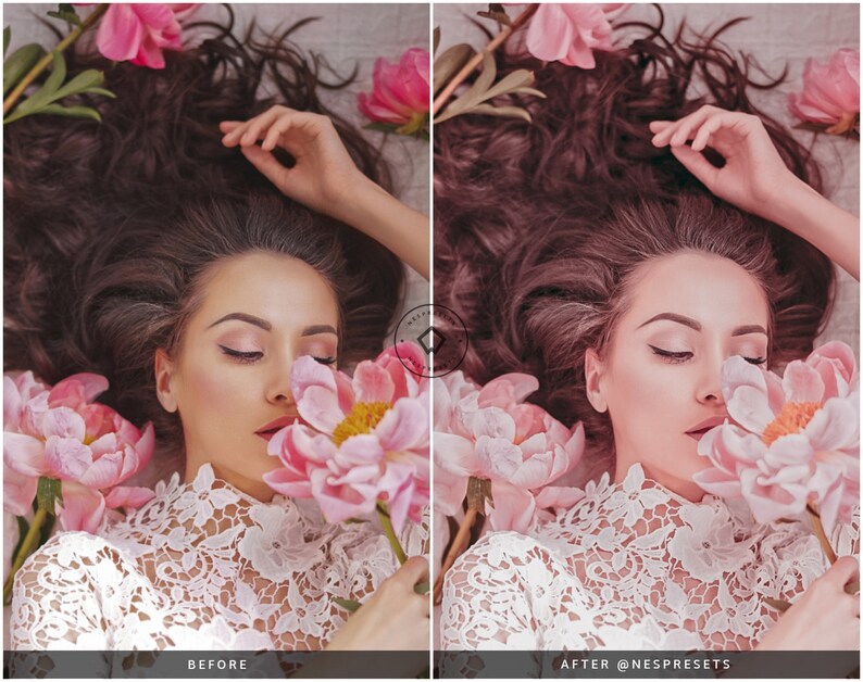 5 Pink Mobile Lightroom Presets Pink Soft Presets Blogger | Etsy