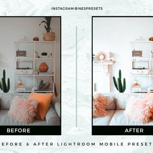 5 Mobile Lightroom Presets, Interior Bright Blogger Lightroom Preset ...