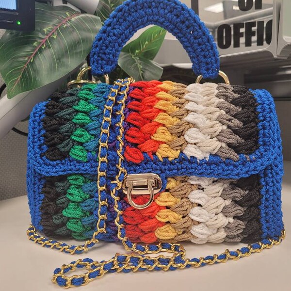 Crochet Puff Stitch Bag Pattern - Etsy