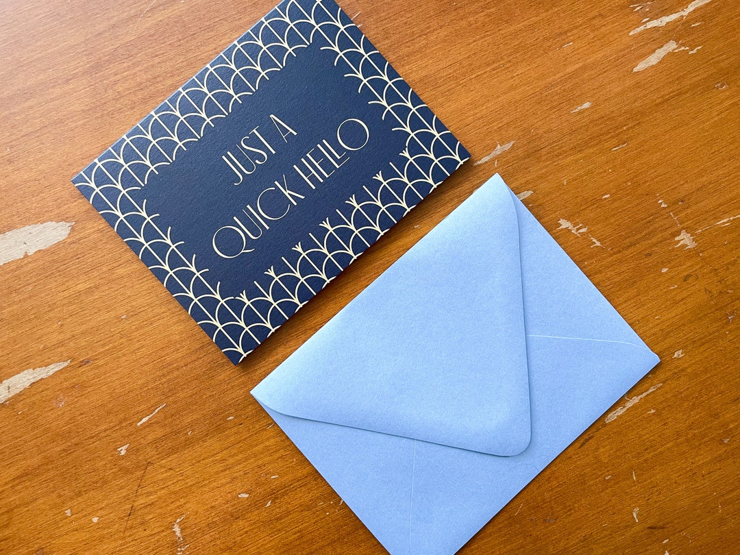 Art Deco Scallop Pattern Note Cards - Set of 5, Blank Inside - Etsy