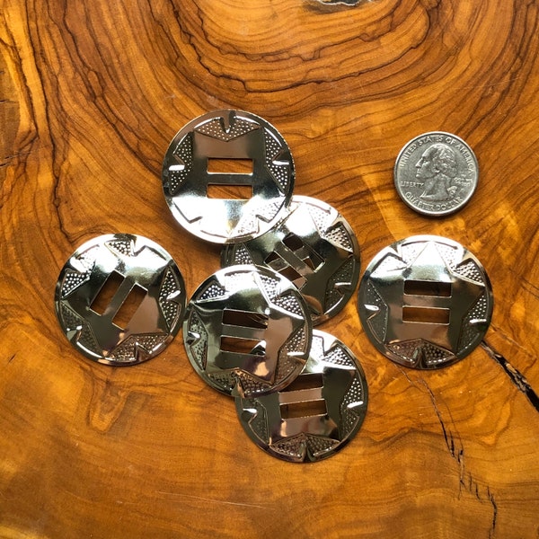 Nickel Conchos - Etsy