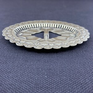 6 Large Oval Conchos, Solid German Silver, Southwestern Sunburst Style ...