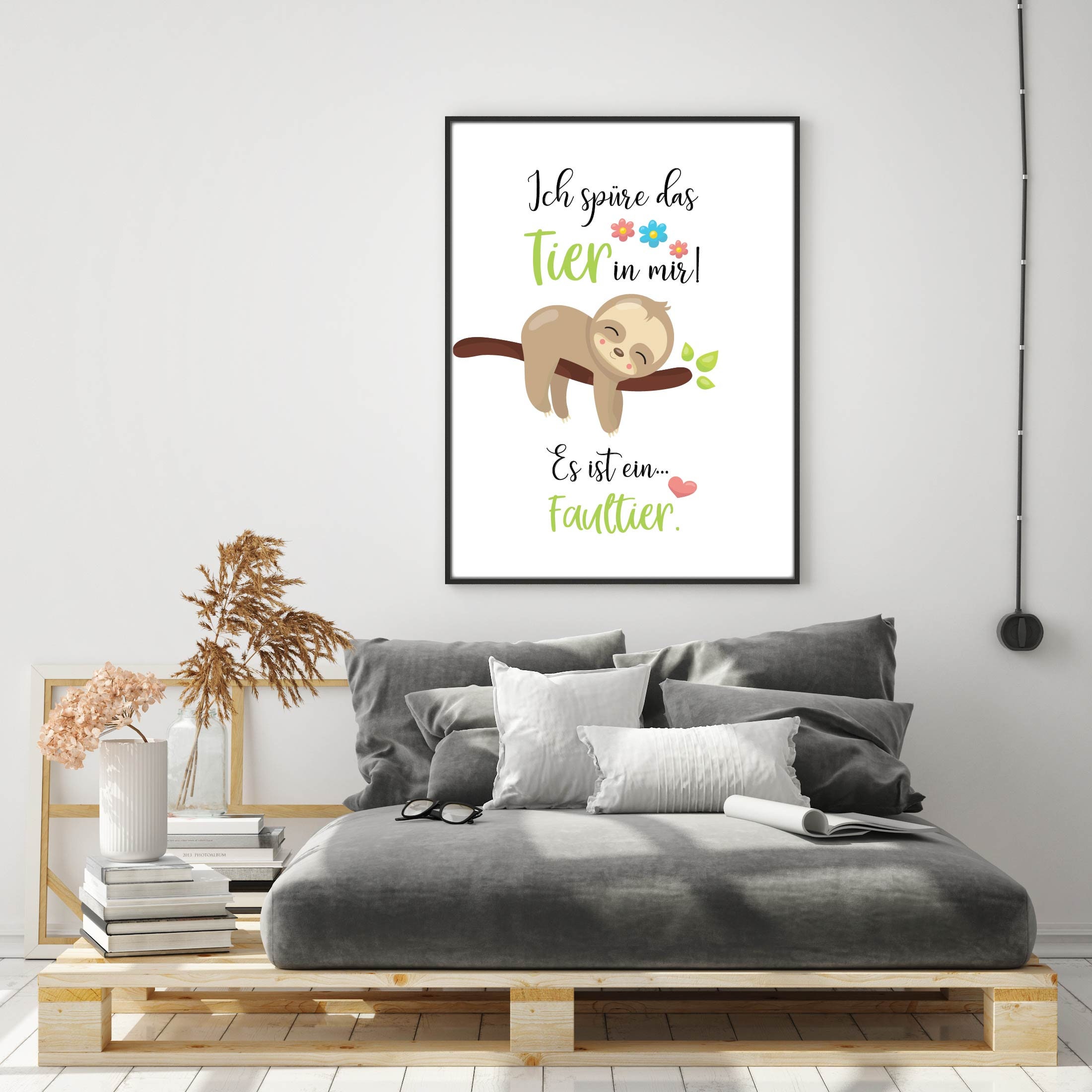 Sloth Feel DIN A4 Art Print Modern Unframed - Etsy España