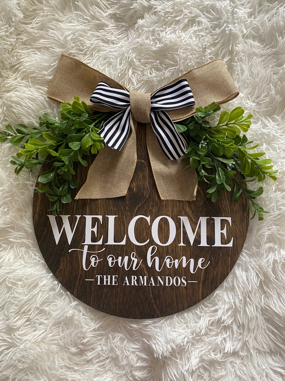 Personalized Wooden Circle Door Sign Front Door Circle Sign Etsy personalized-wooden-circle-door-sign-front-door-circle-sign-etsy