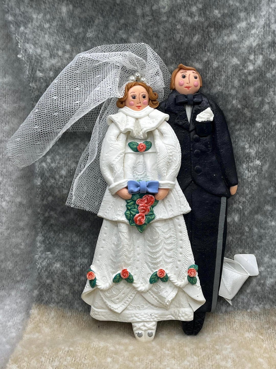 2D Vintage Wedding Bride and Groom Ornament - Midwest of Cannon Falls ...