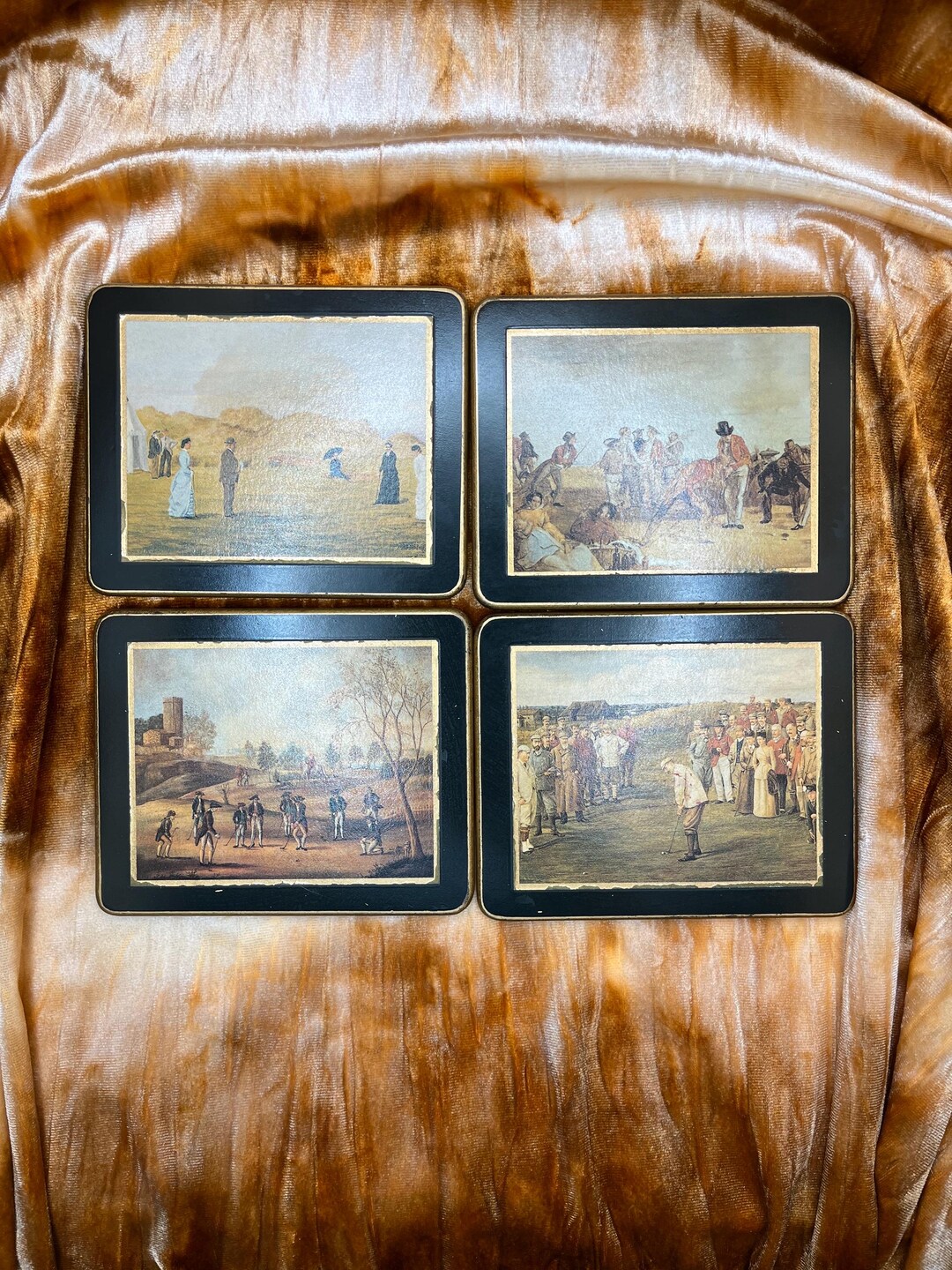 Lady Clare Golfing Theme English Drink Coasters 4 - Etsy