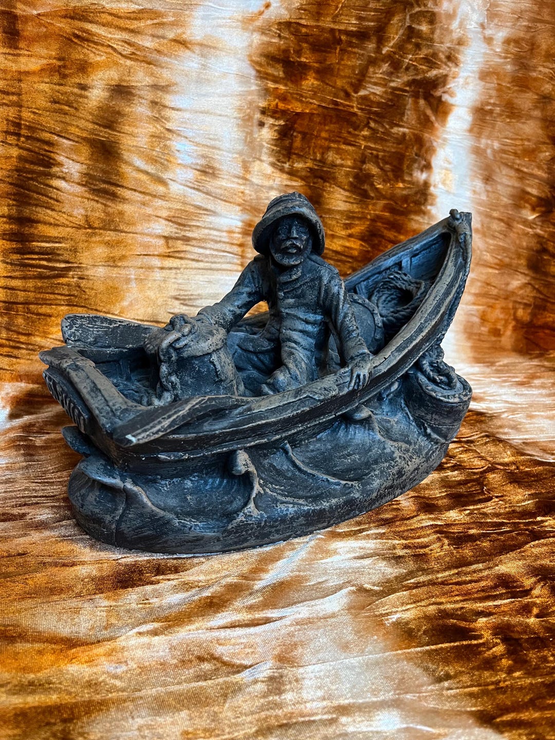 Stone Sculpture Man in Rowboat 7 Tall X 14 W X 7 - Etsy