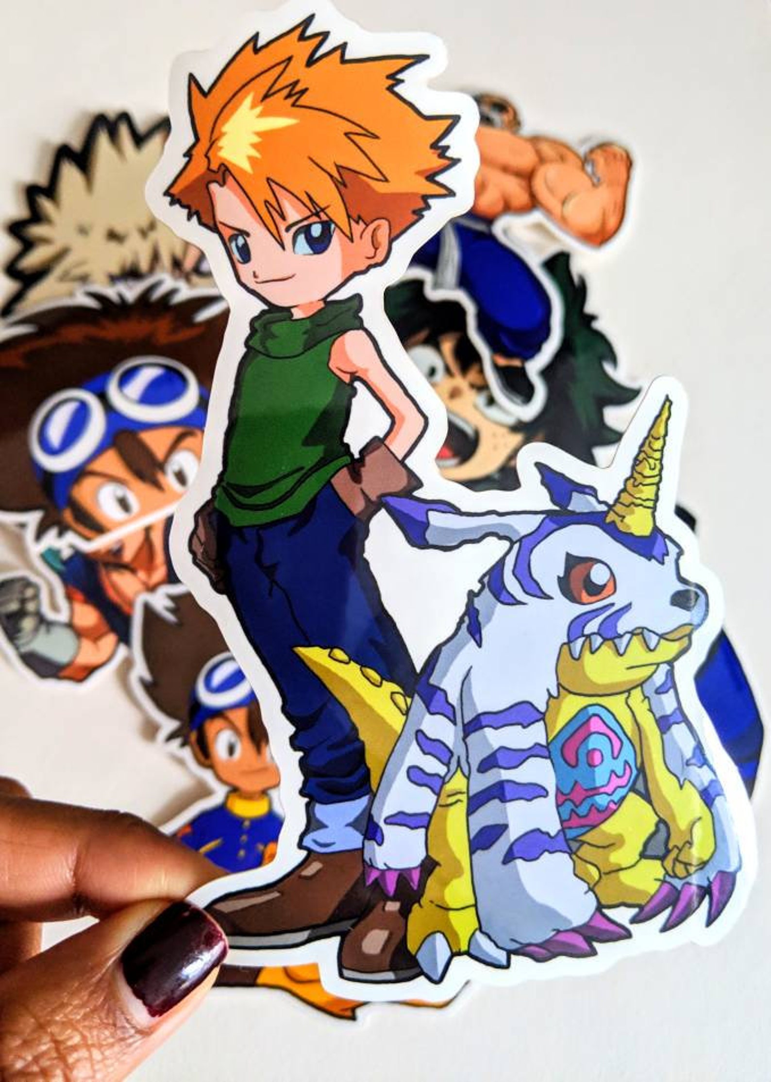 Digimon Stickers Matt & Gabumon Sticker Digimon Adventure | Etsy