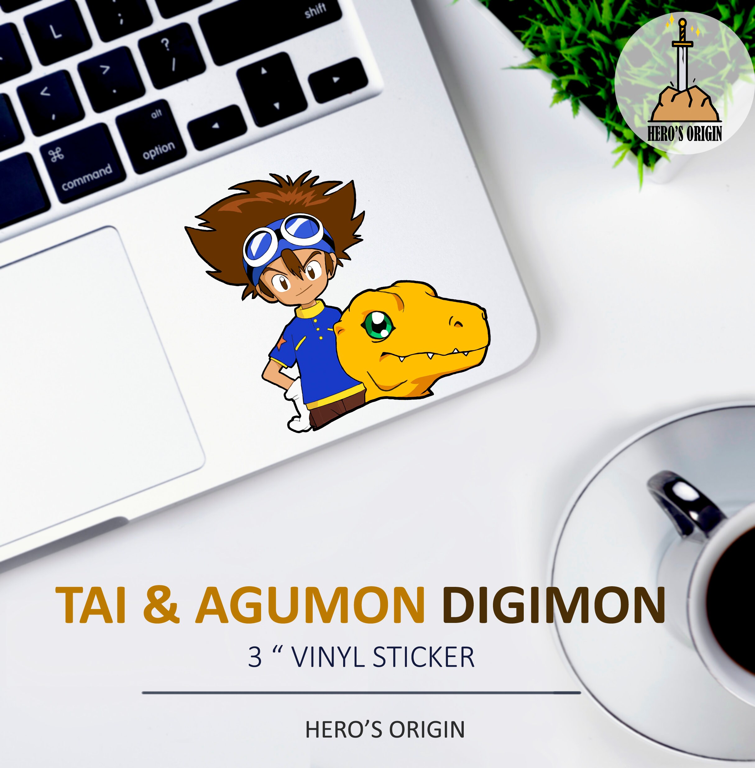 Digimon Anime Stickers Tai & Agumon Stickers Digivice | Etsy