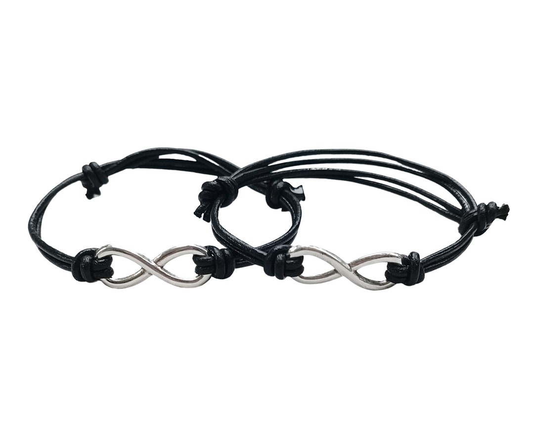Couples Bracelet Set With the Infinity Symbol Set of 2 - Etsy