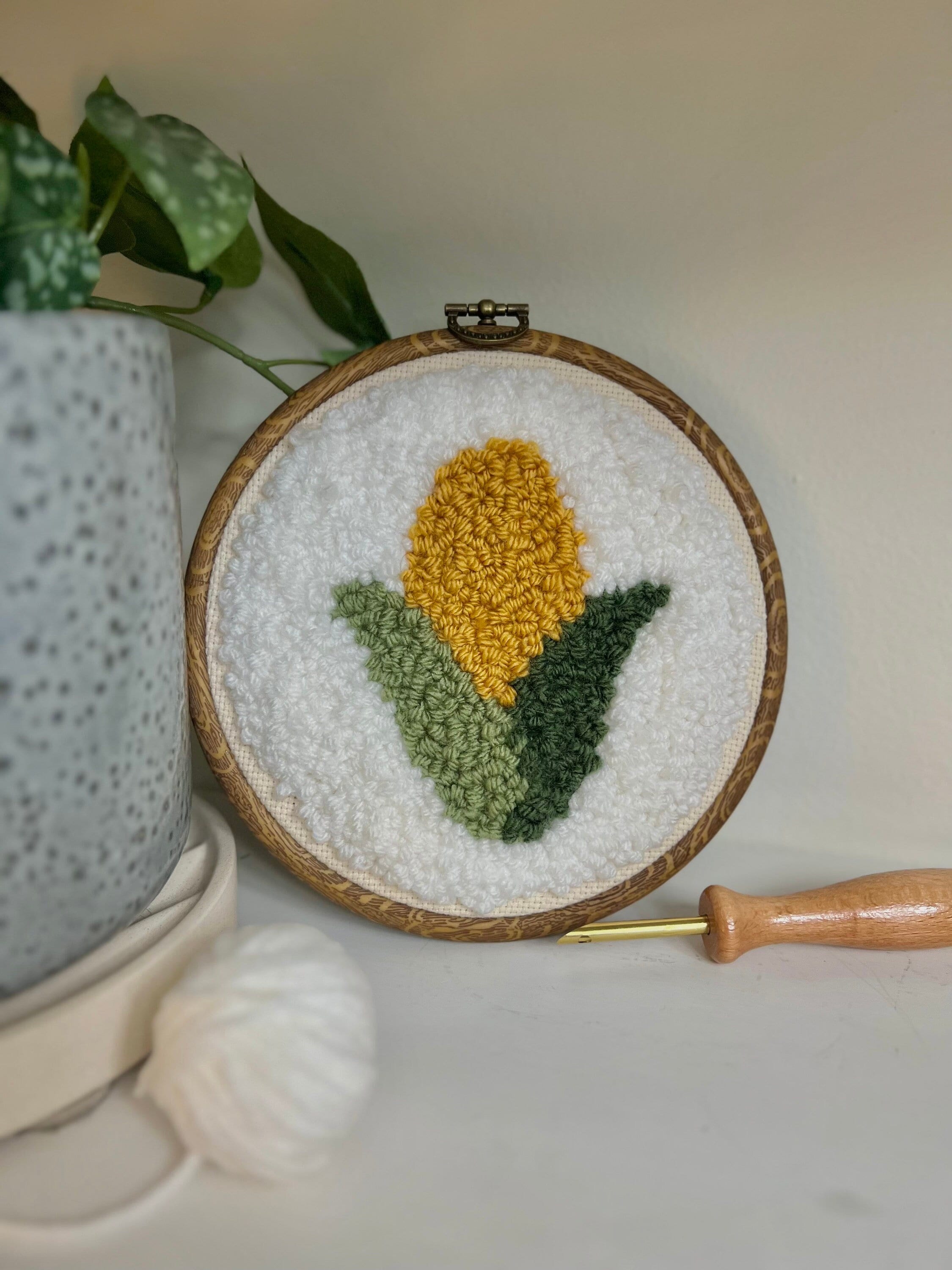 Punch Needle Kit for Beginner, Iowa Corn Punch Needle Kit, DIY Starter ...