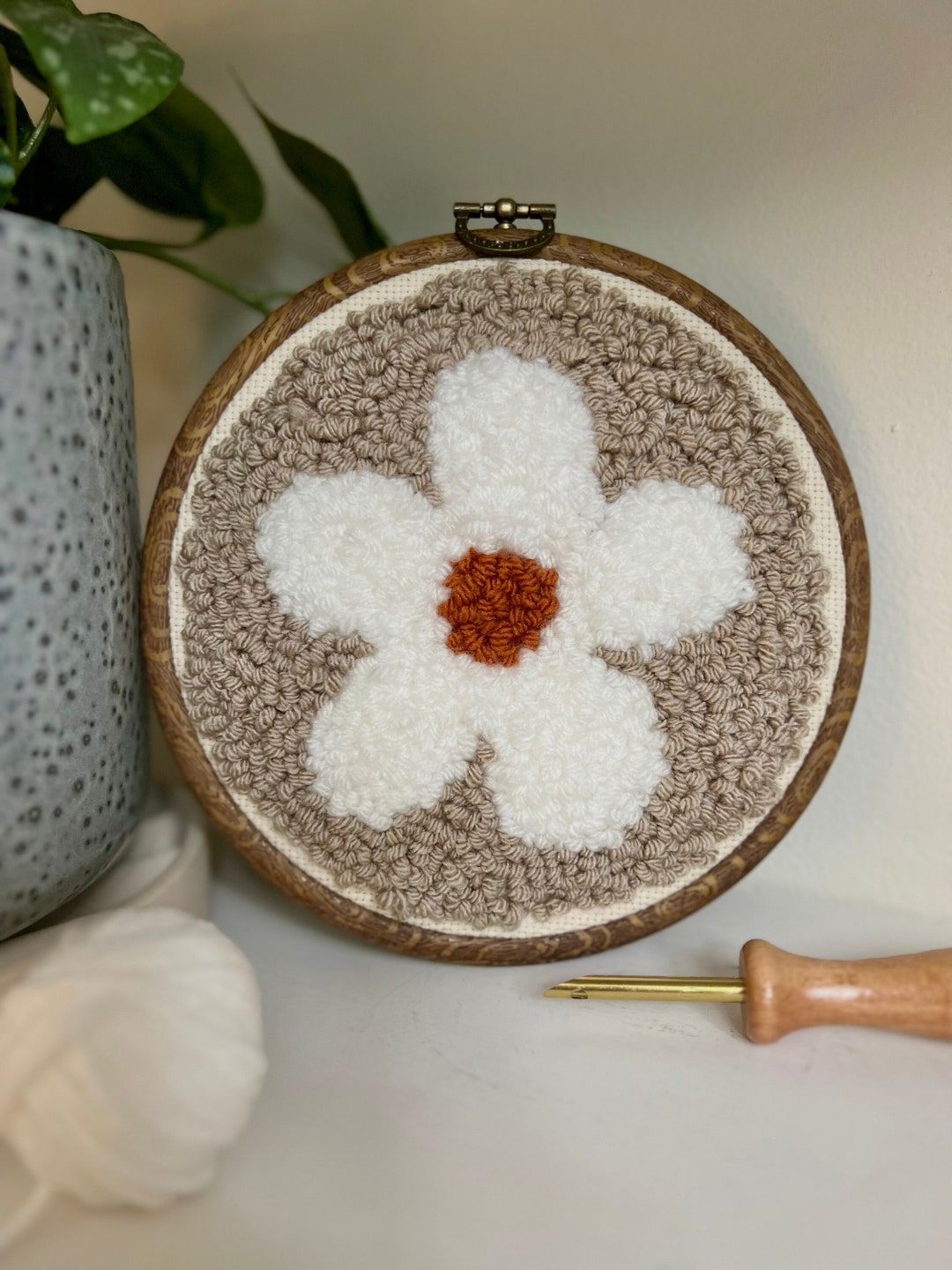 Punch Needle Kit for Beginner, Floral Punch Needle Kit, DIY Starter Kit ...