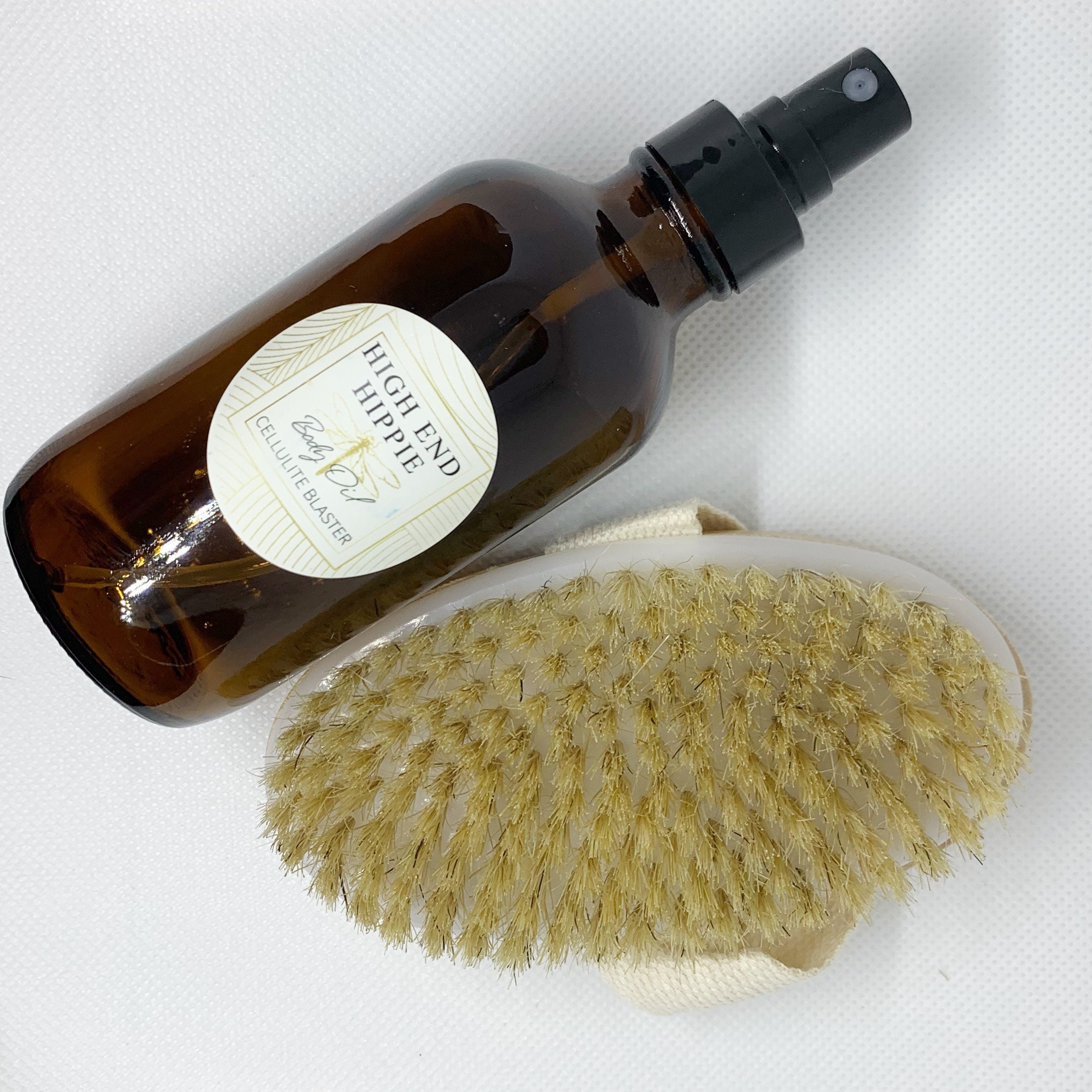 Cellulite Body Oil With Dry Brush | Organic, Smoothing and Toning Oil ...