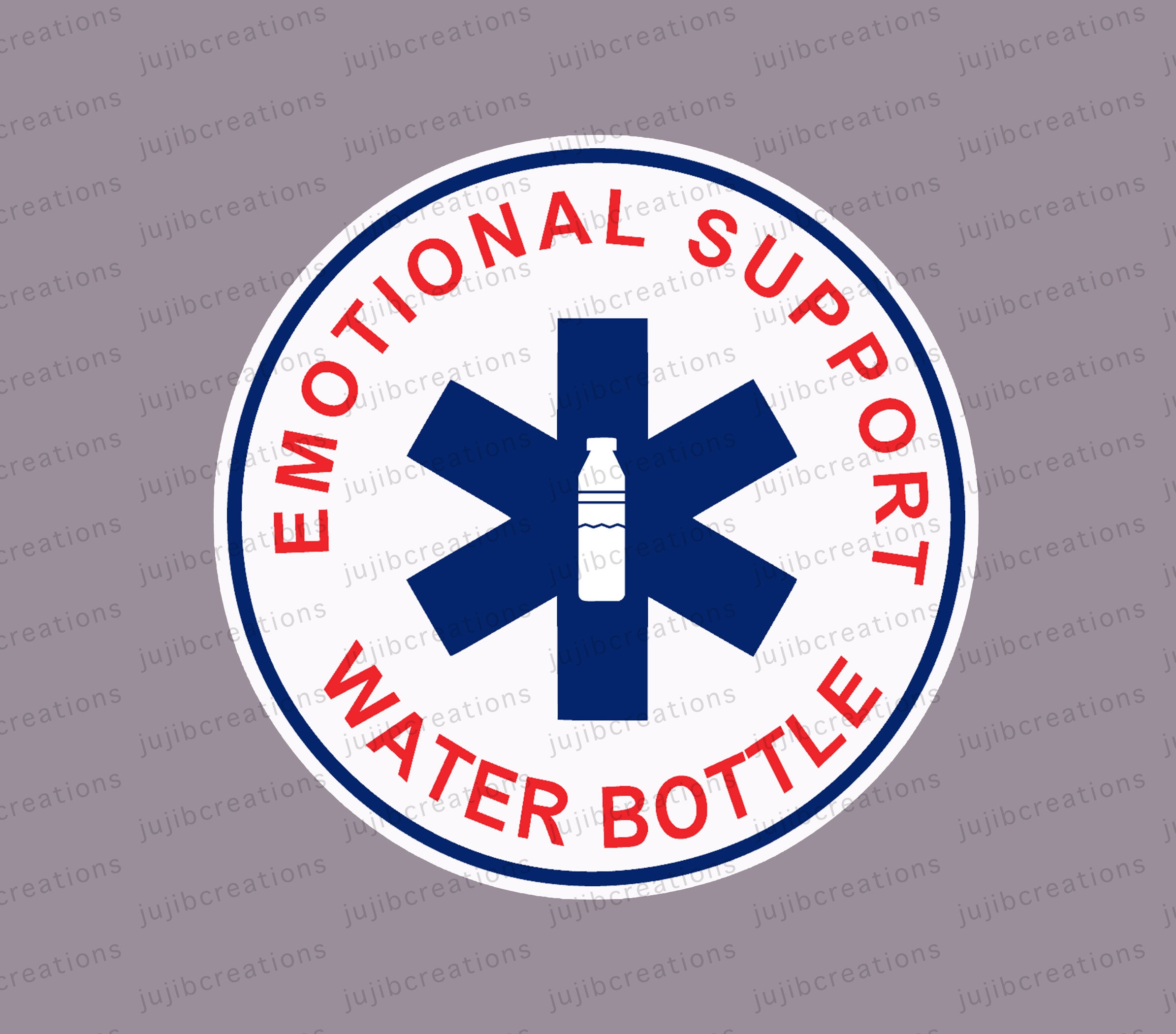 Emotional Support Water Bottle Sticker, PNG, Sublimation or Vinyl ...