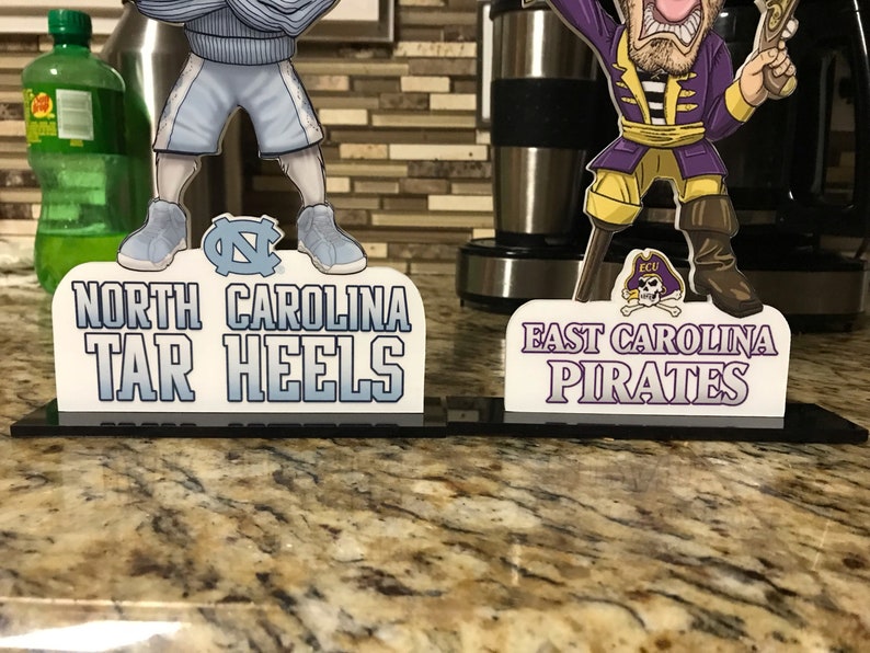 8" UNC Mascot Standee - Etsy