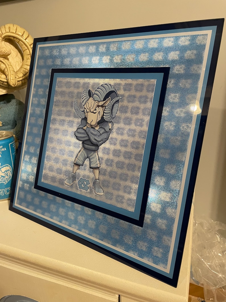 UNC Tarheel Mascot Custom Wall Hanging - Etsy