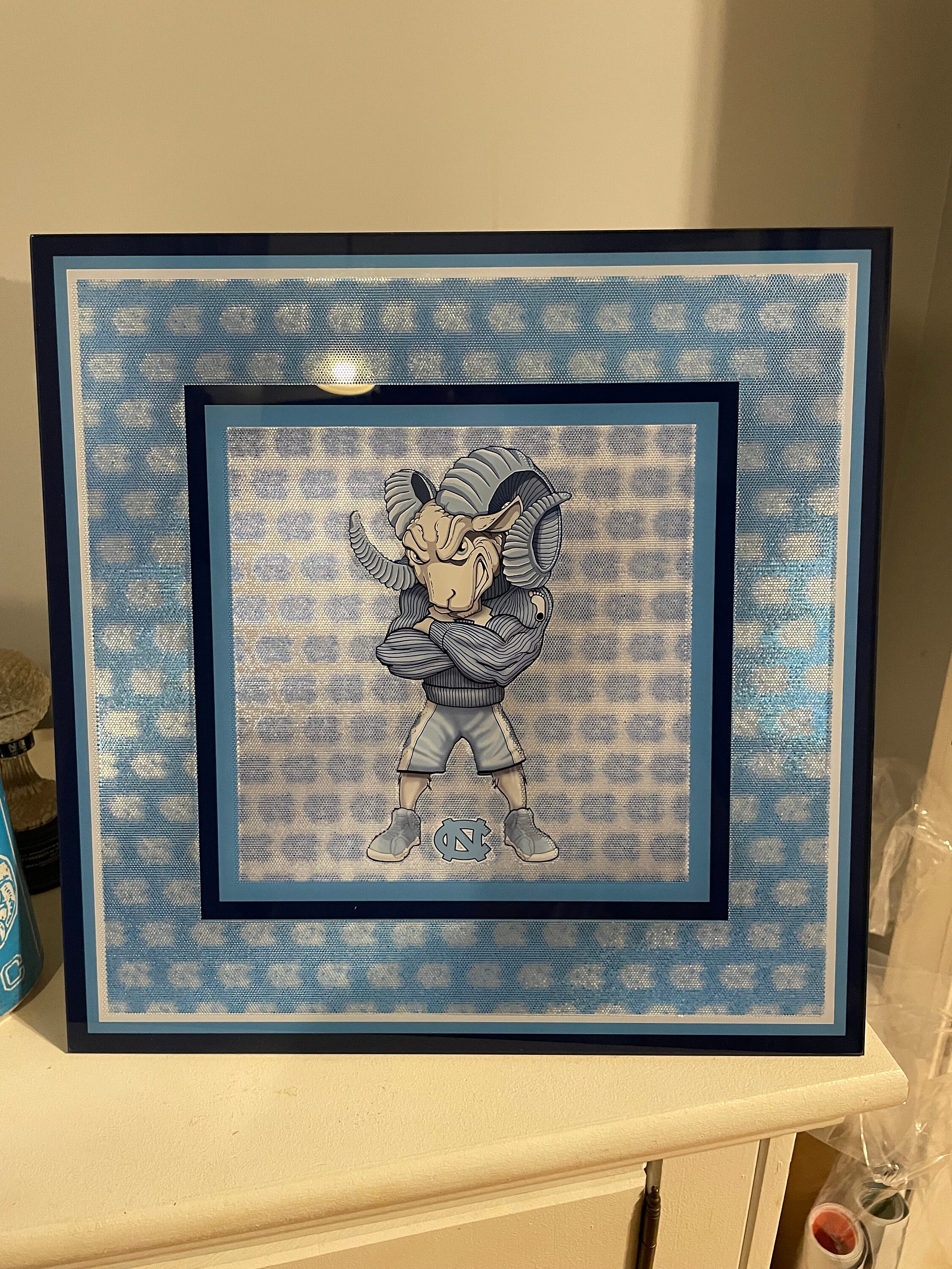 UNC Tarheel Mascot Custom Wall Hanging - Etsy