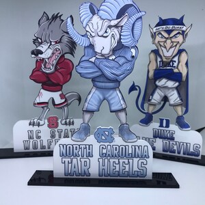 8" UNC Mascot Standee - Etsy