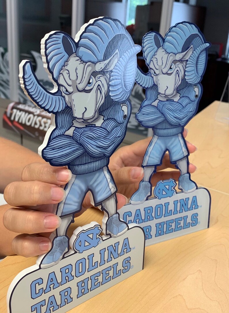 8" UNC Mascot Standee - Etsy