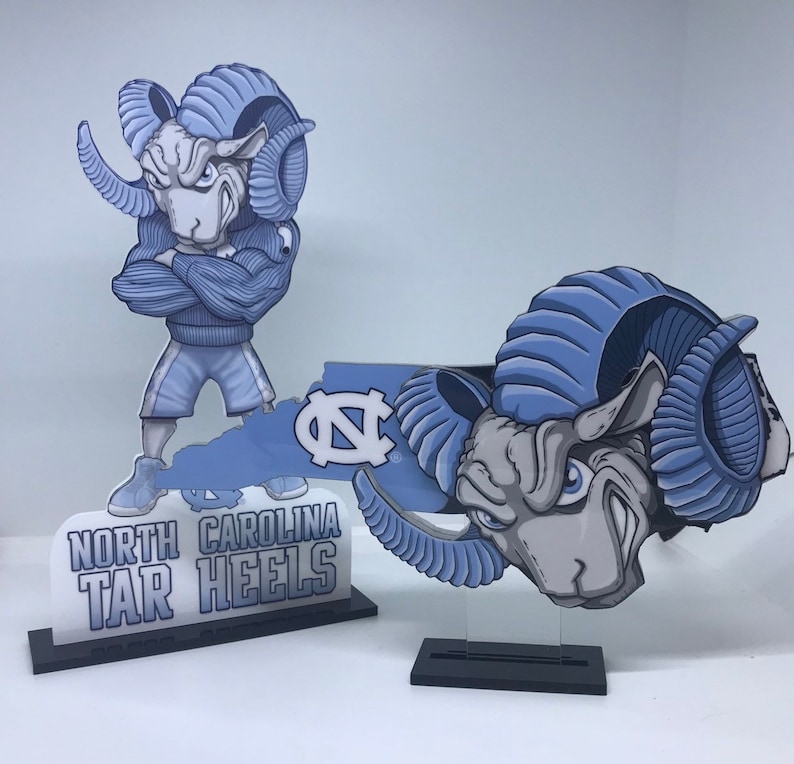8" UNC Mascot Standee - Etsy