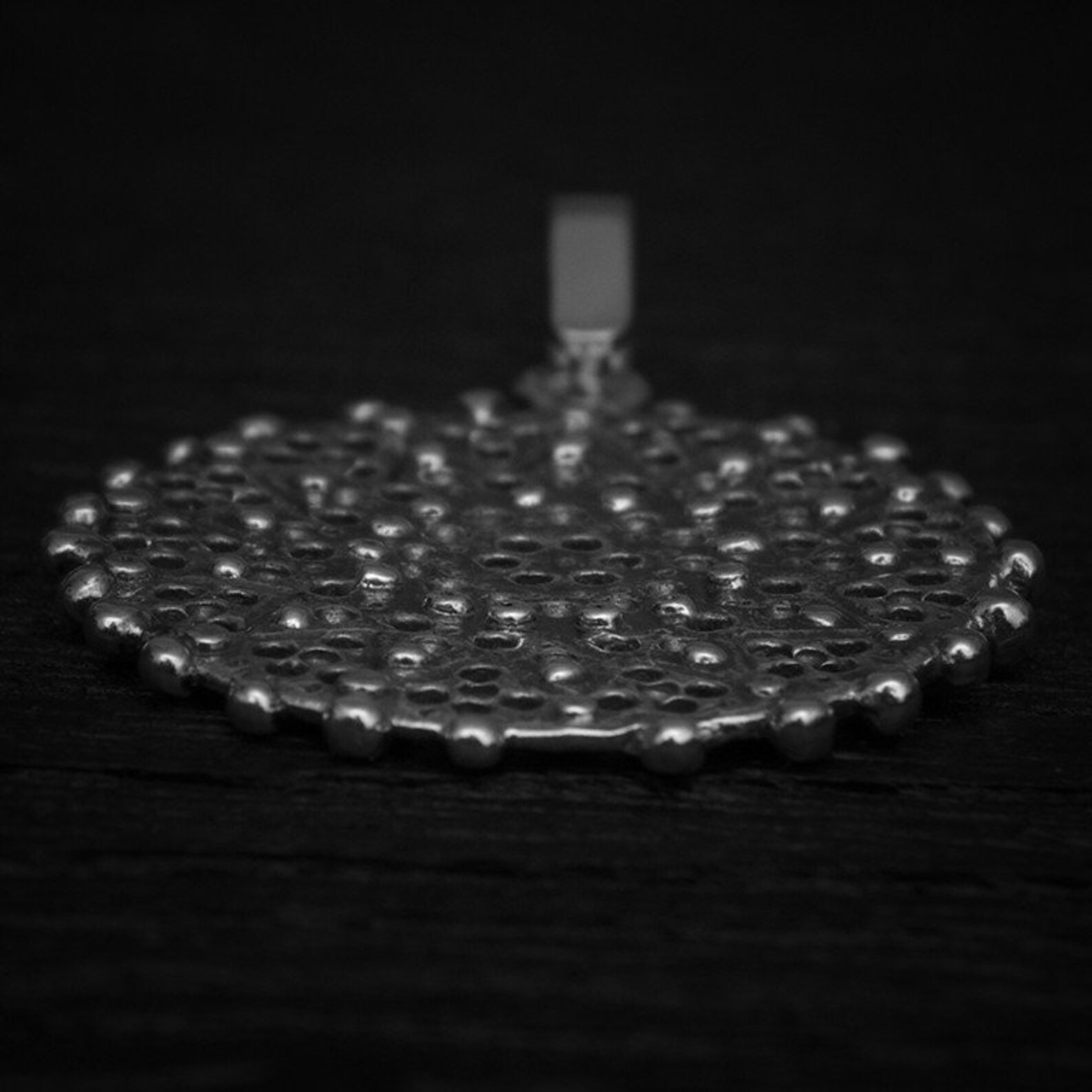 Handmade Filigree Sterling Silver Pendant, Round Lace Design - Etsy