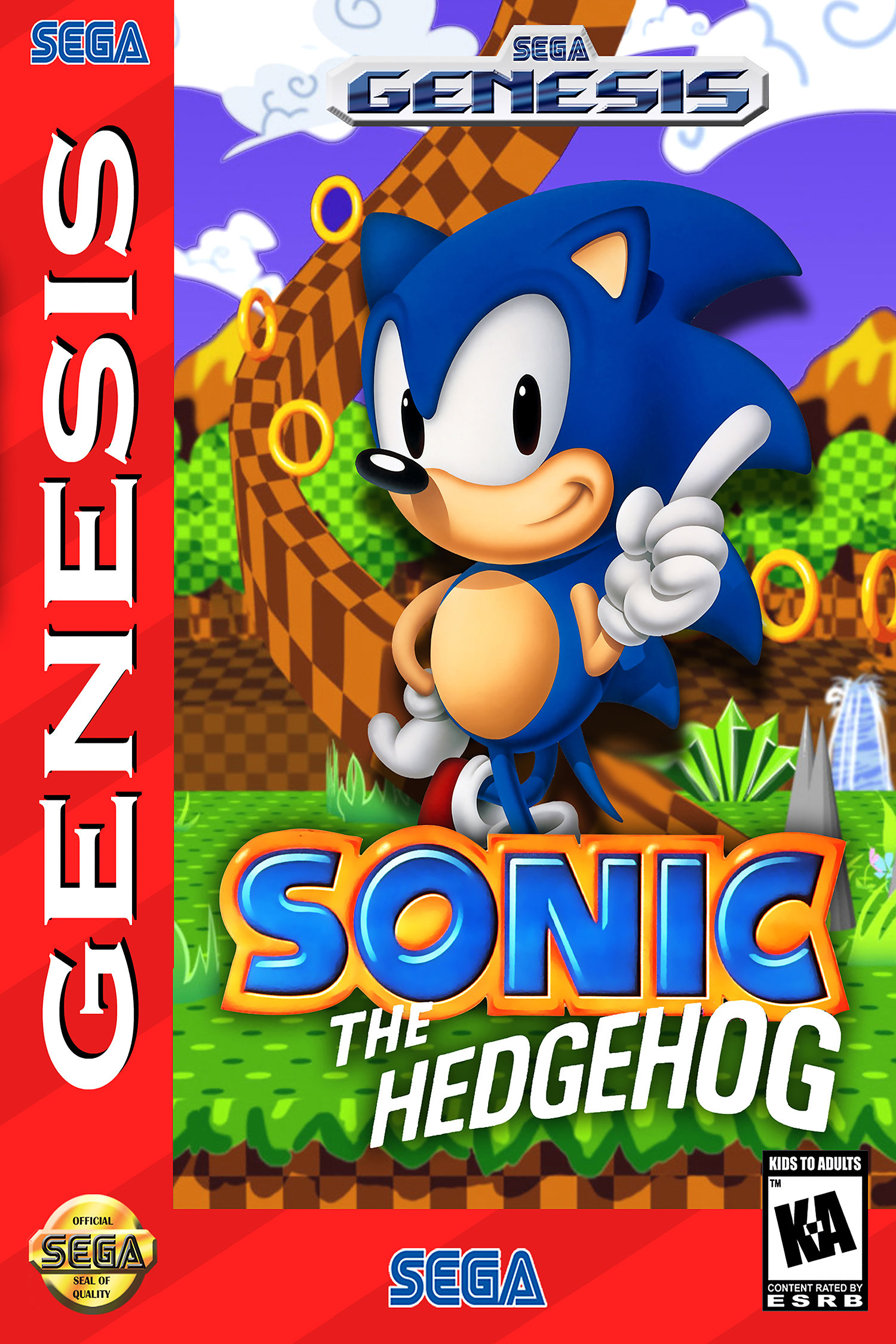Sonic The Hedgehog Sega Genesis Game Box Cover Art Poster | Etsy