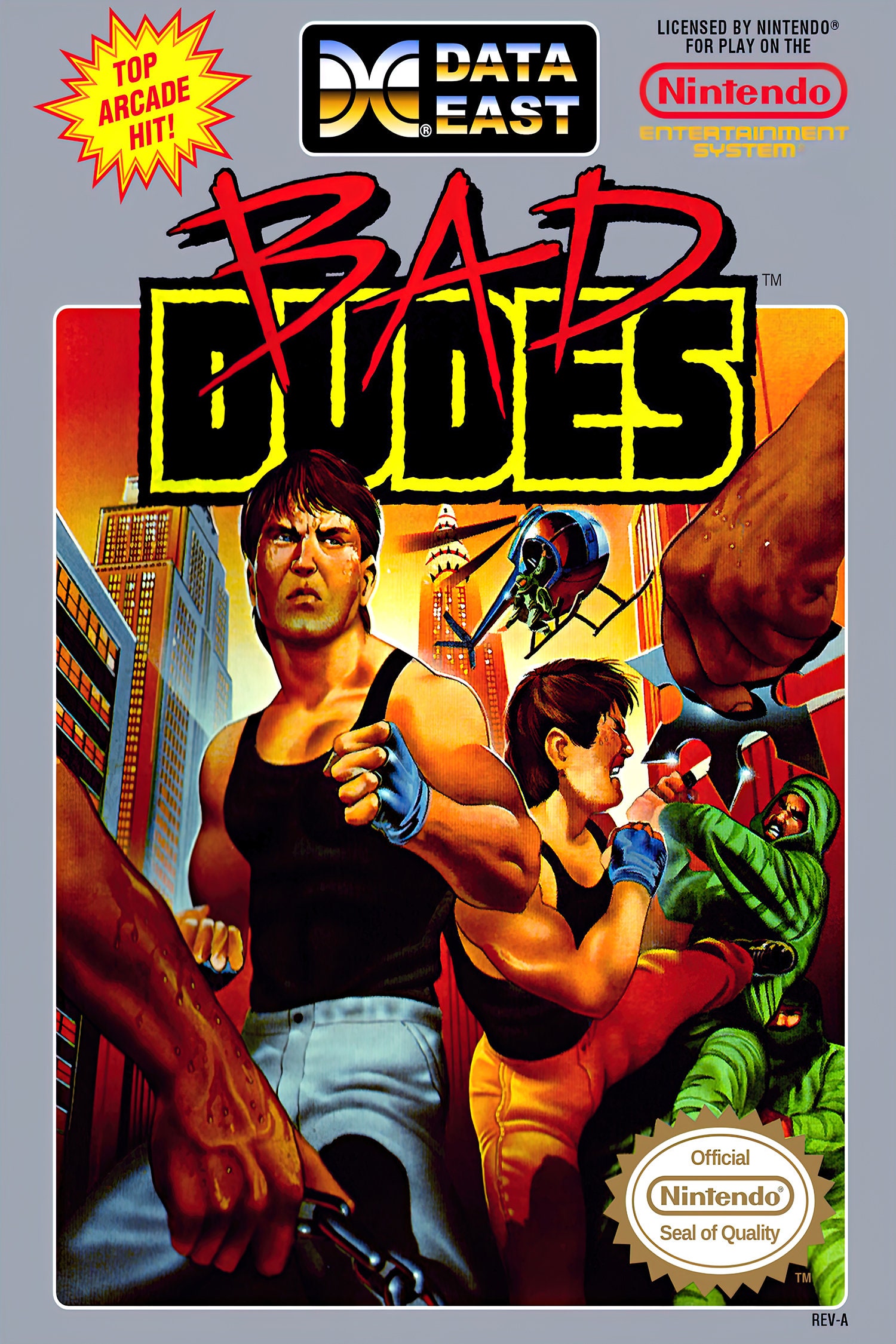 Bad Dudes NES Game Box Cover Art Poster | Etsy