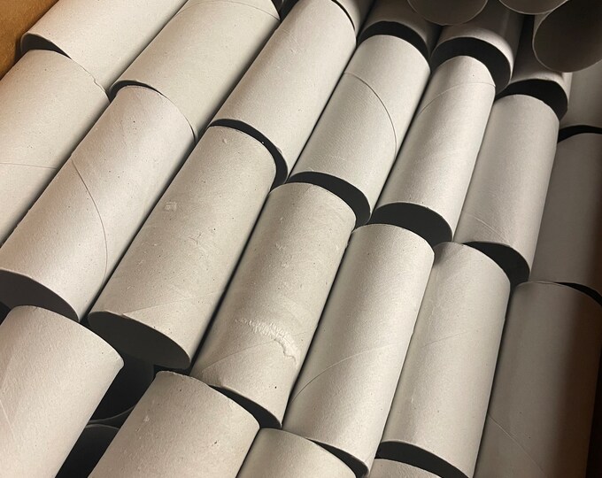 100 White TOILET PAPER ROLLS Cardboard Tube Craft Core Clean Used ...