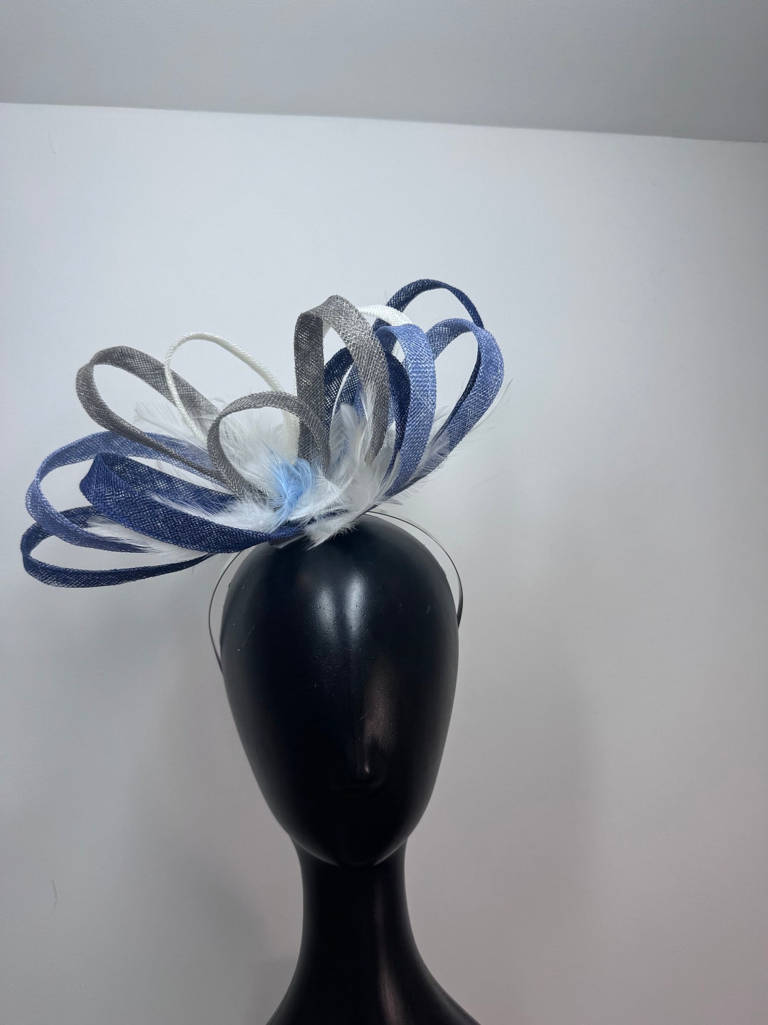 Blue Fascinator Fascinator Halo Headpiece Royal Ascot Mother of the ...