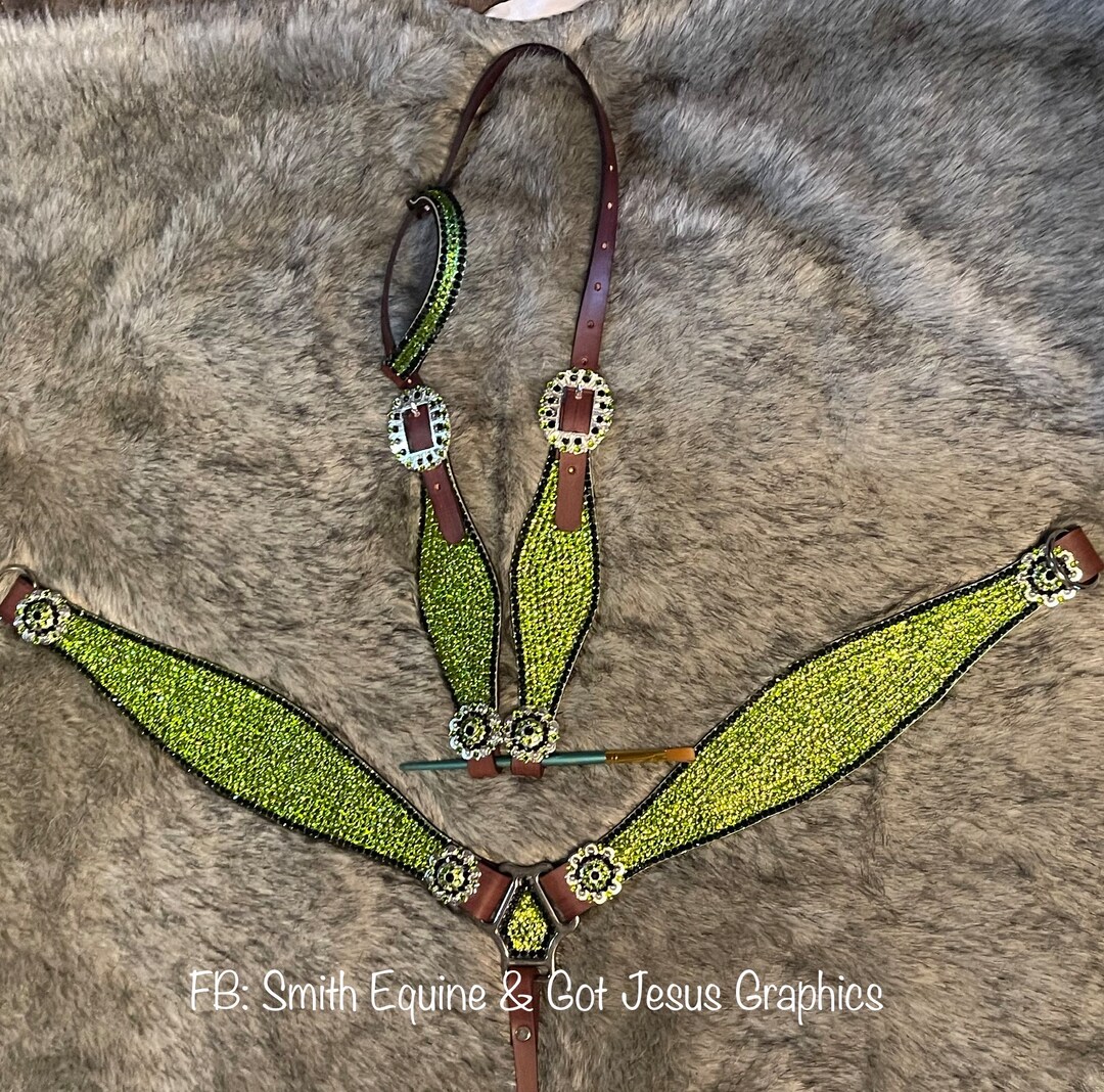 Beautiful 2 Size Bling Breast Collar & Headstall. Leave Note - Etsy