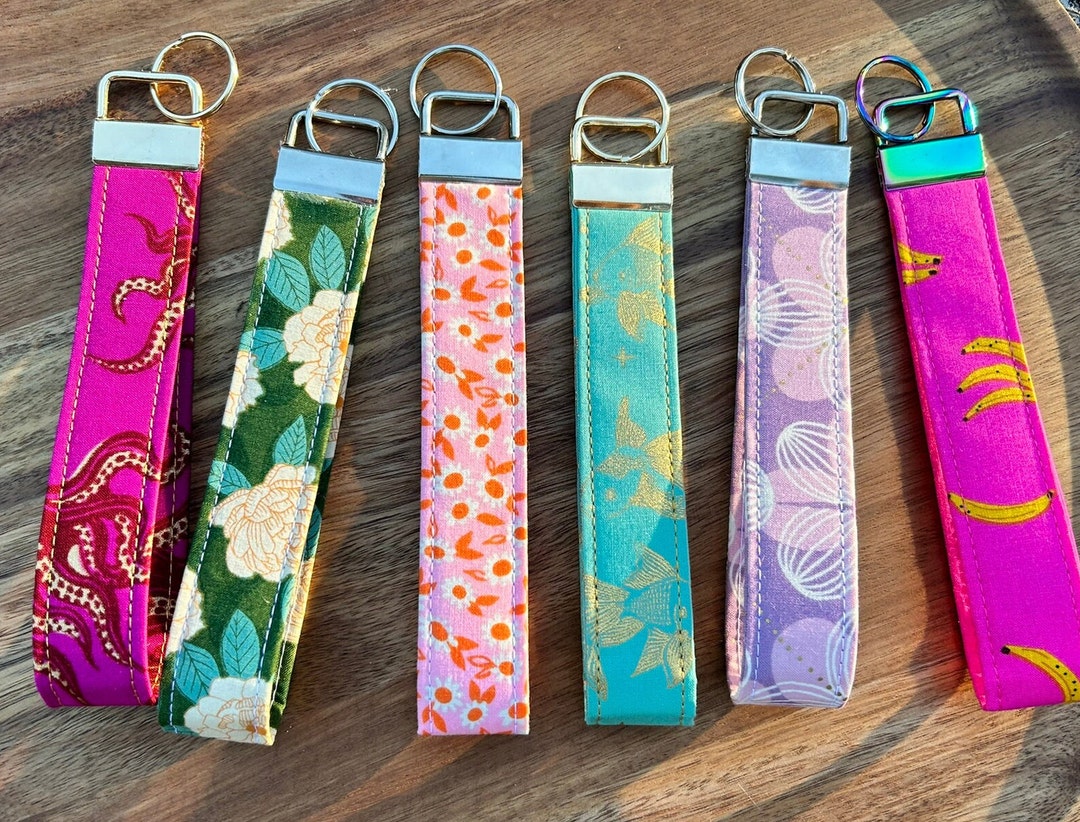 Fabric Key Fob Wristlet Keychain - Etsy