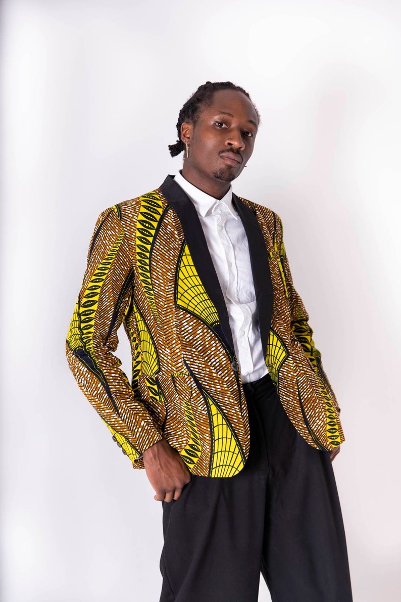 Mens African Print Suit Blazer, Ankara Mens Blazer, African Print ...