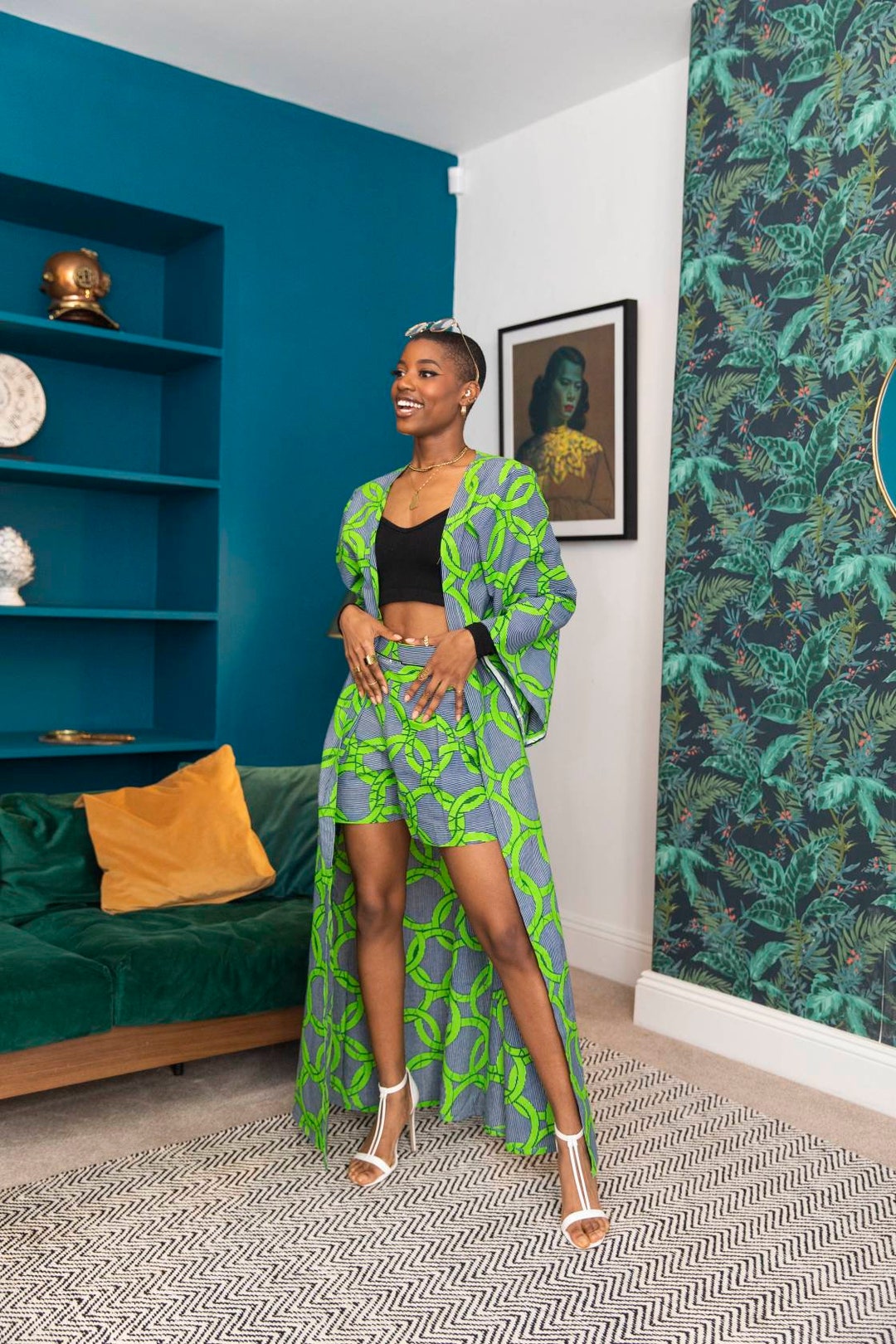 Tembiso African Print Kaftan, African Print Coverup, Ankara Kaftan - Etsy