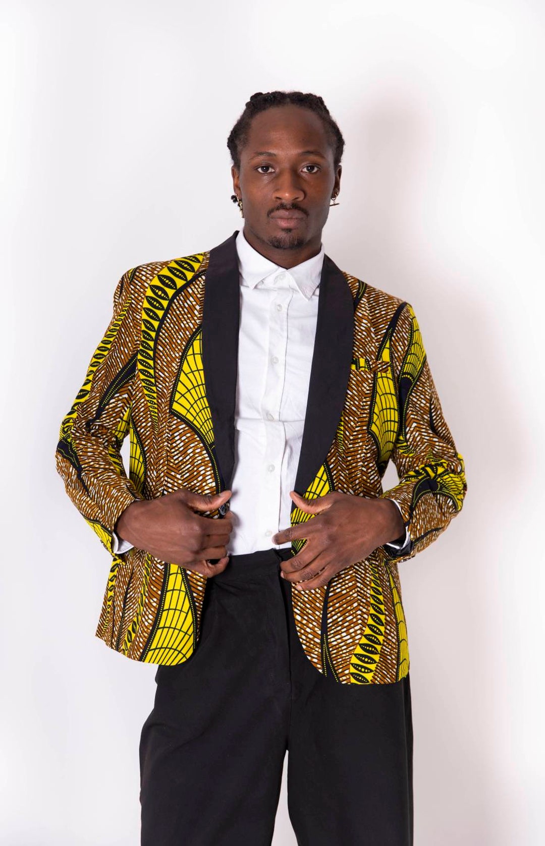Mens African Print Suit Blazer, Ankara Mens Blazer, African Print ...