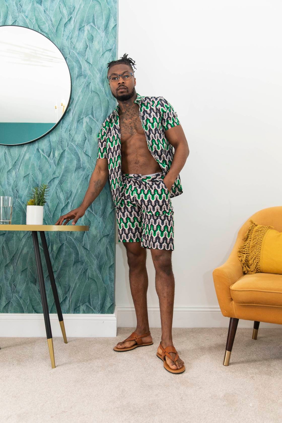 African Print Mens Shorts, African Clothing for Men, African Men's ...
