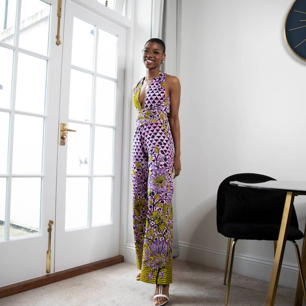 African Print Jumpsuit - Etsy